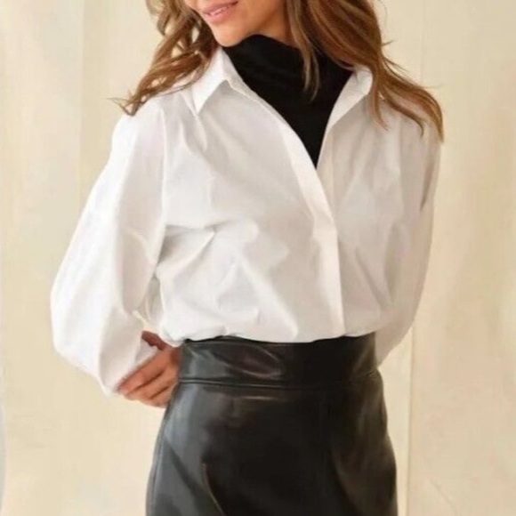 Magaschoni | Tops | Magaschoni Relax White Blouse | Poshmark